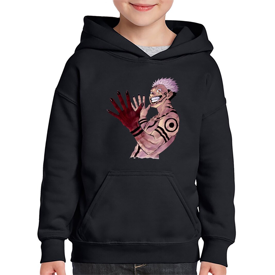 Hanorac copii Ryomen Sukuna Netflix Warrior Manga Anime, negru, marime ...