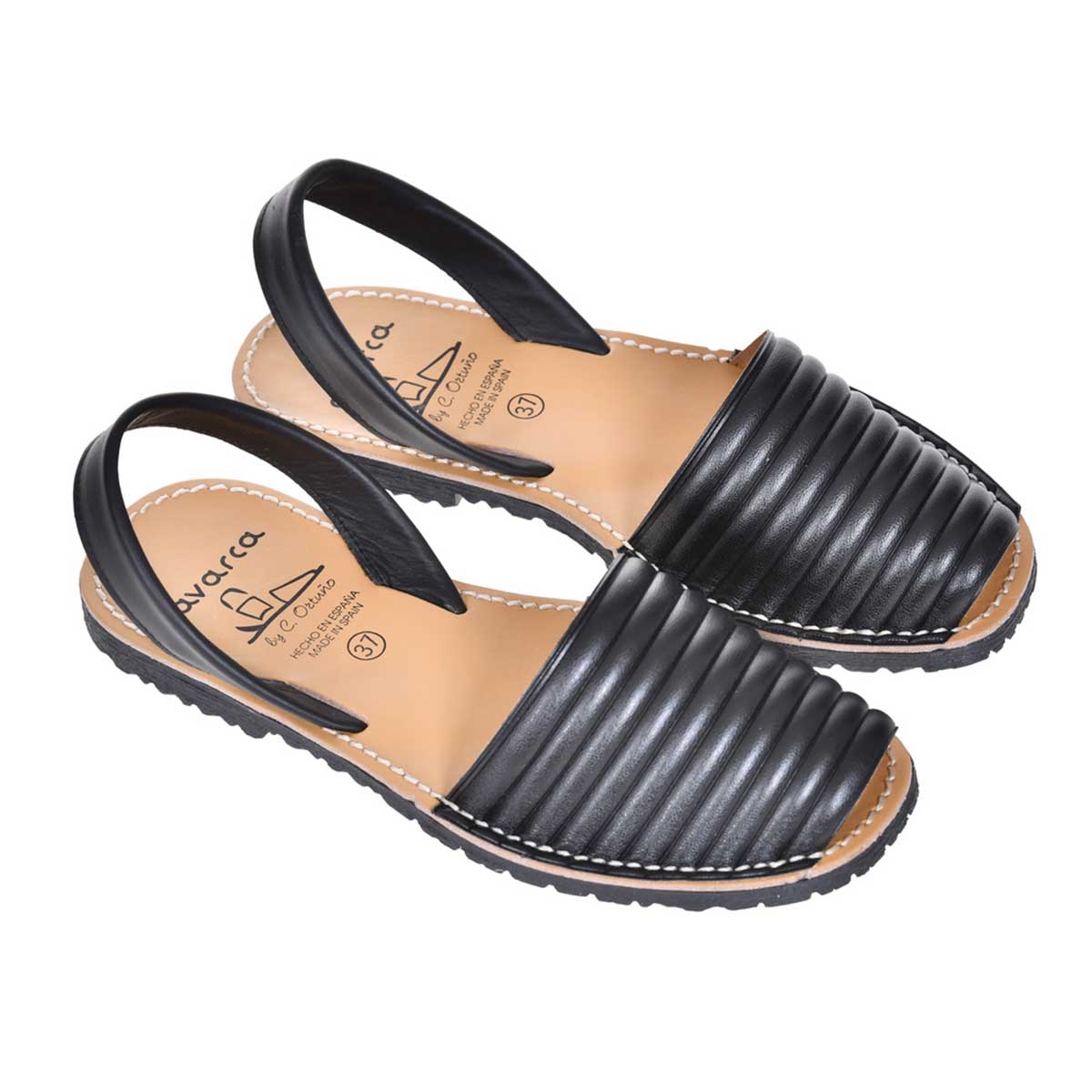 Sandale Avarca comode Piele Naturala, Negru, 37 EU - eMAG.ro