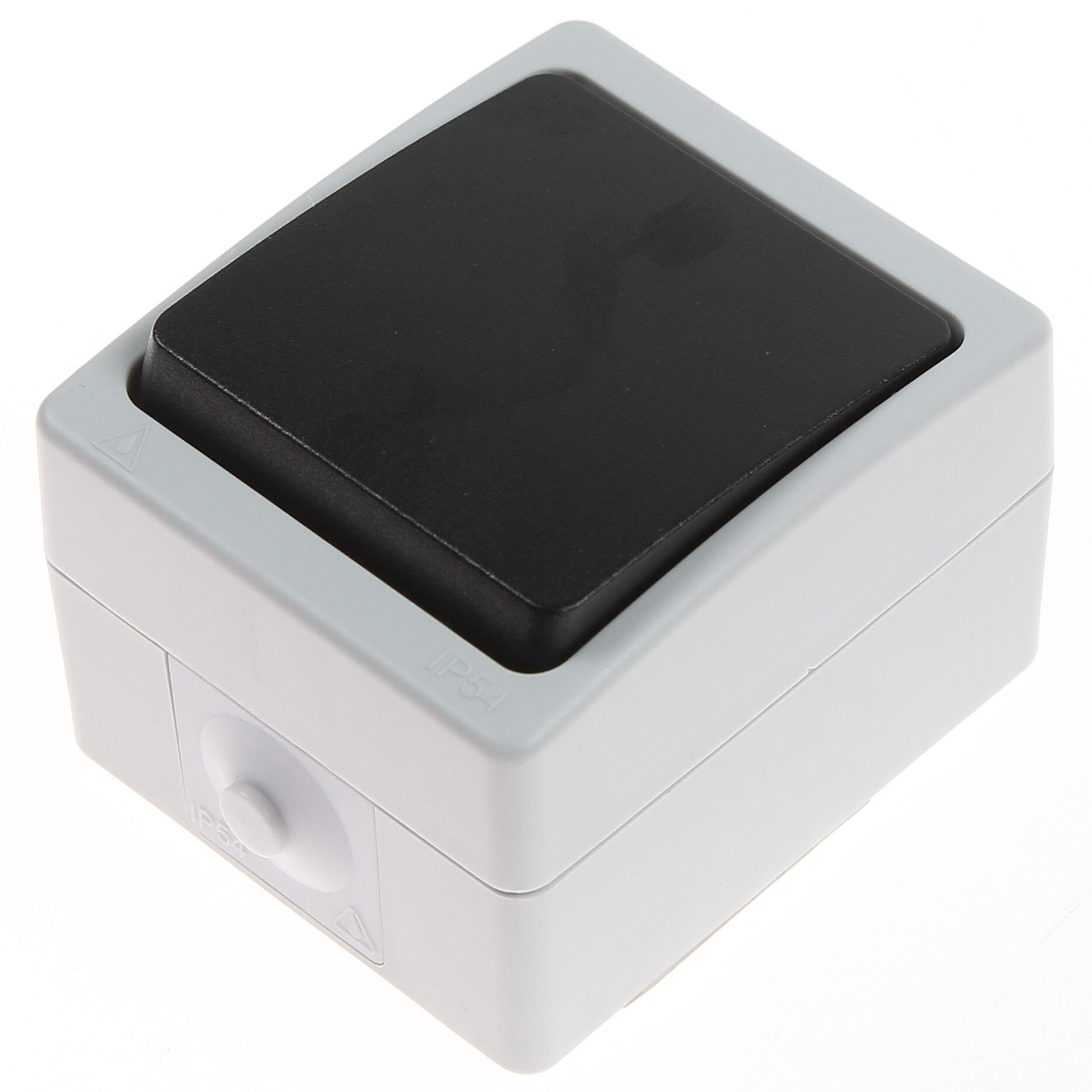 Intrerupator cap scara, aparent, 10A, IP54, gri/negru - eMAG.ro