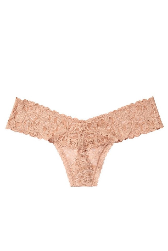 Chiloti VICTORIA'S SECRET Waist Thong Panty, Bej, marimea S - eMAG.ro