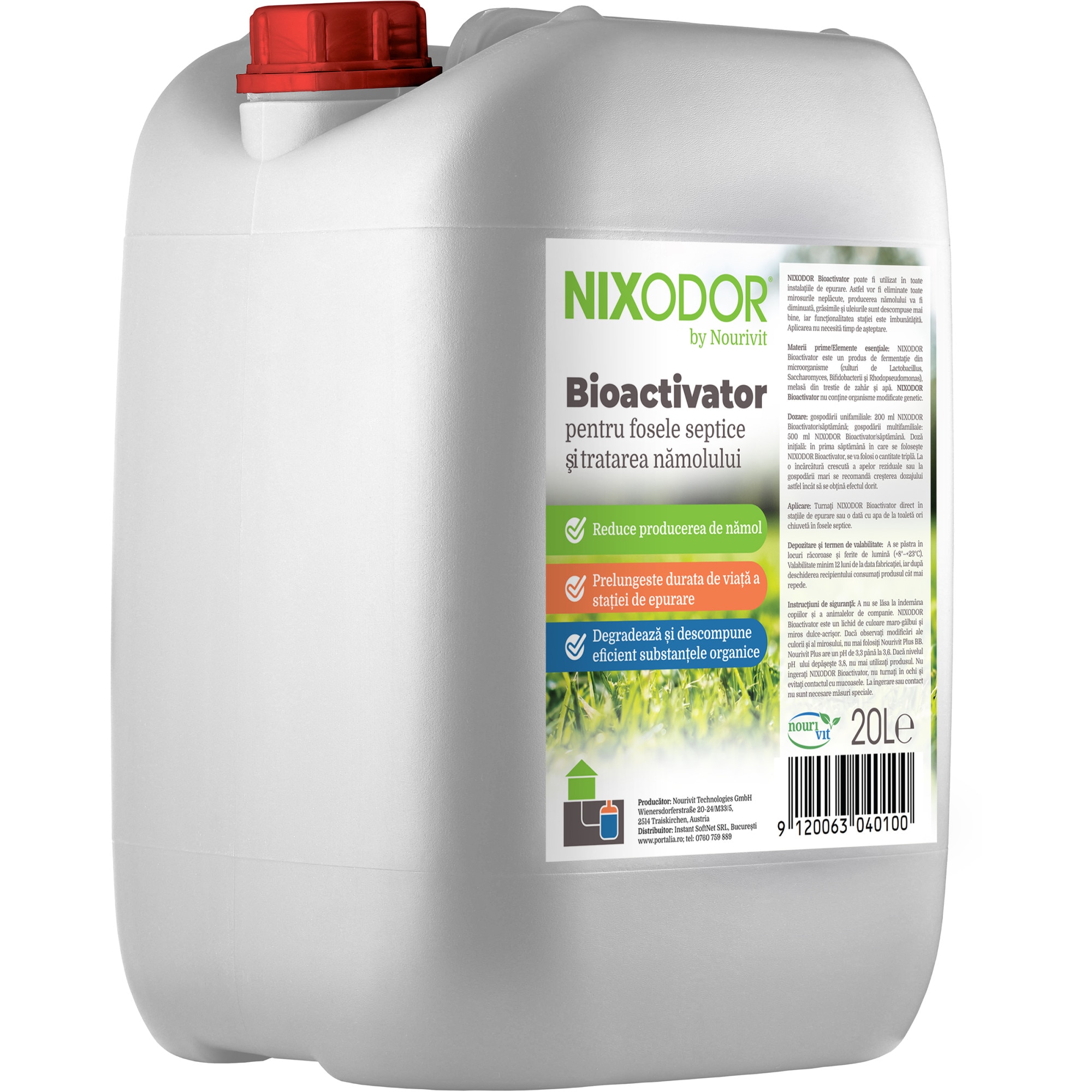 Bioactivator fosa septica, 20L, Nixodor - eMAG.ro