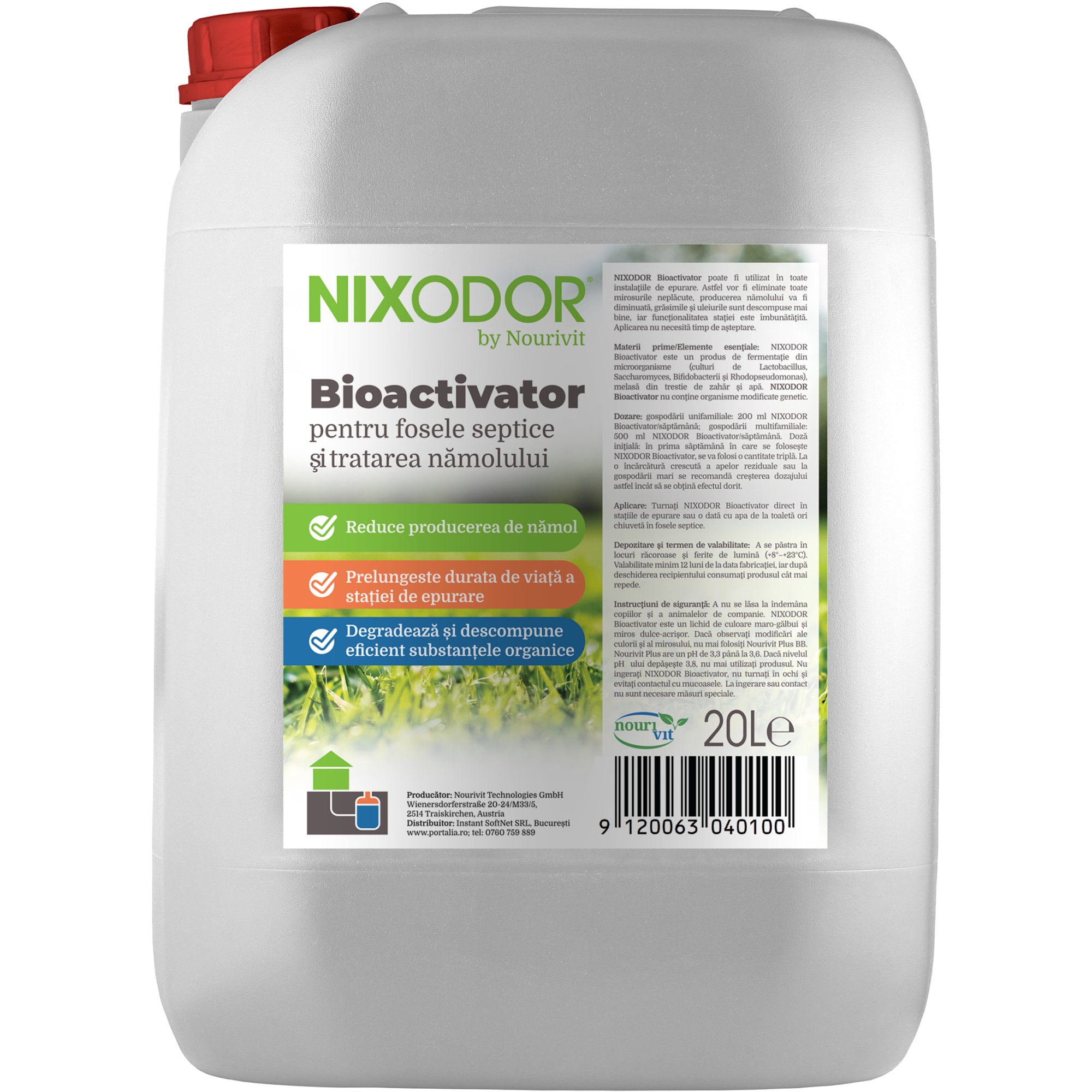 Bioactivator fosa septica, 20L, Nixodor - eMAG.ro