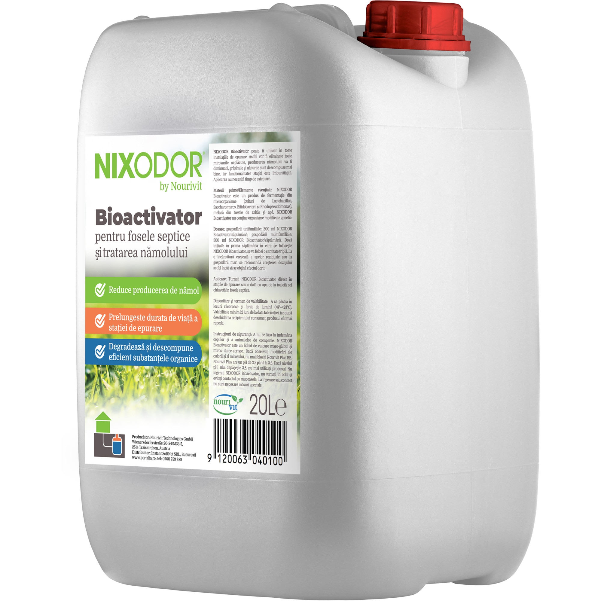 Bioactivator fosa septica, 20L, Nixodor - eMAG.ro