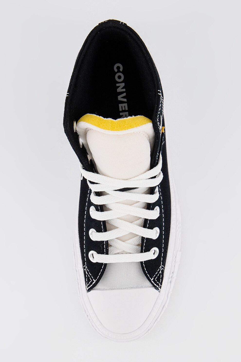 Converse, Tenisi unisex mid-high de panza Chuck Taylor All Star, Negru ...