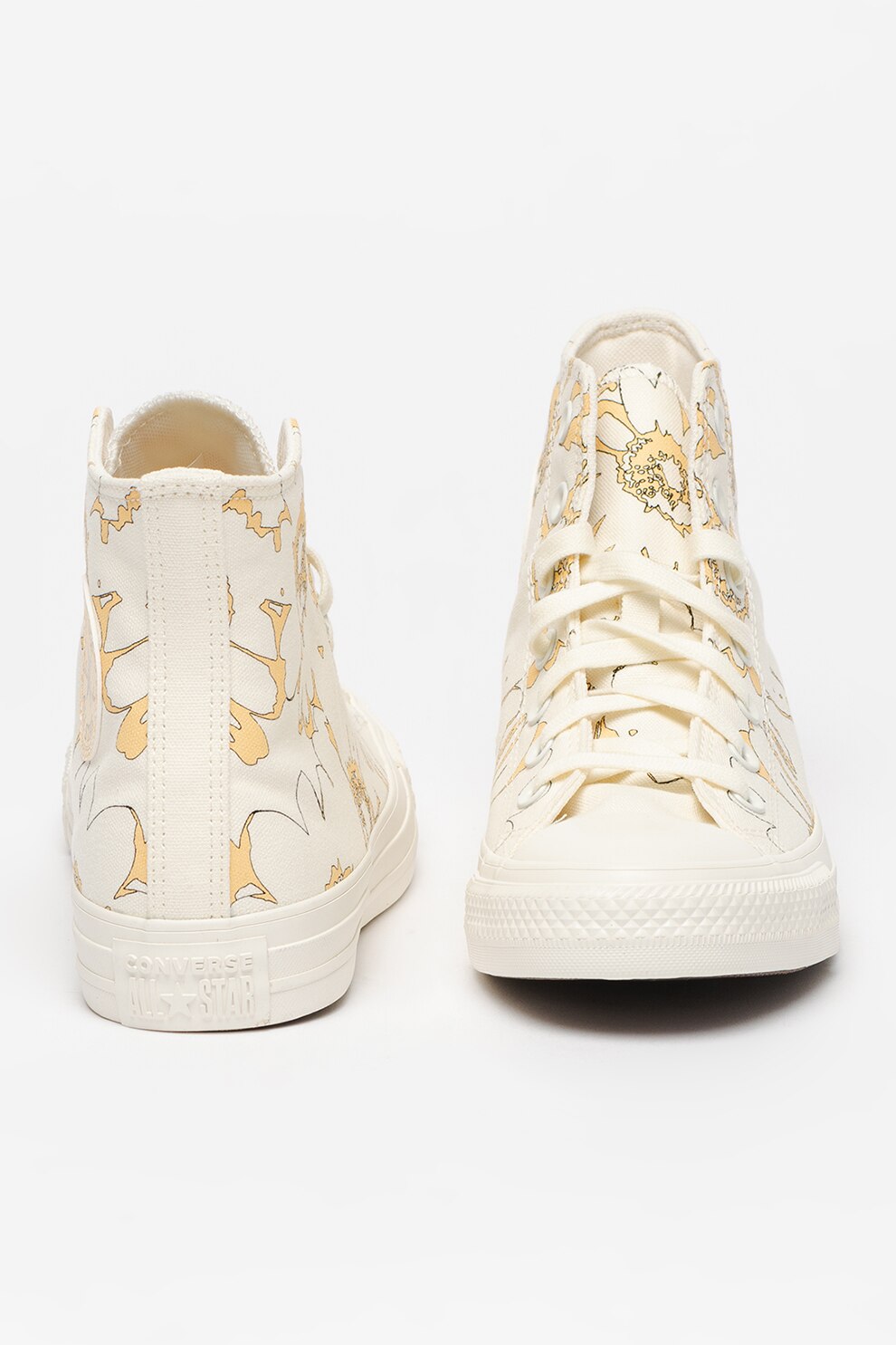 Converse, Tenisi cu model floral Chuck Taylor All Star, Crem, 7 - eMAG.ro