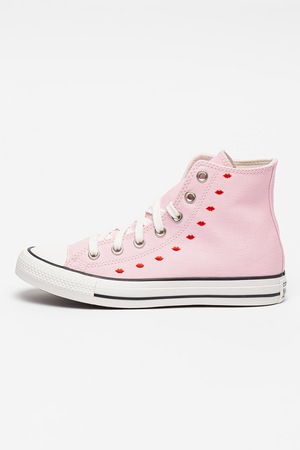 Converse, Tenisi medii cu detalii brodate Chuck Taylor All Star, Roz, 5 ...