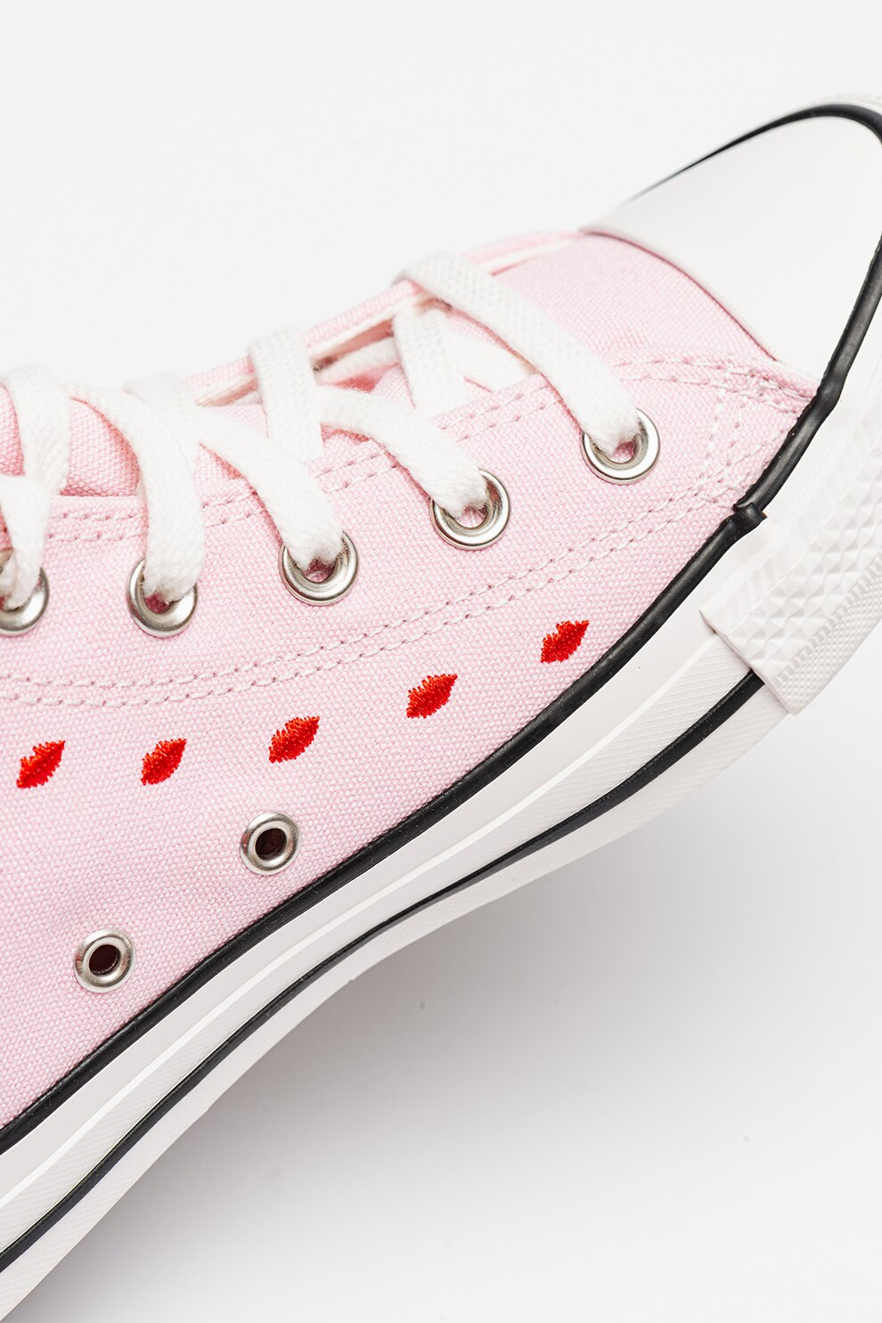 Converse, Tenisi medii cu detalii brodate Chuck Taylor All Star, Roz, 5 ...