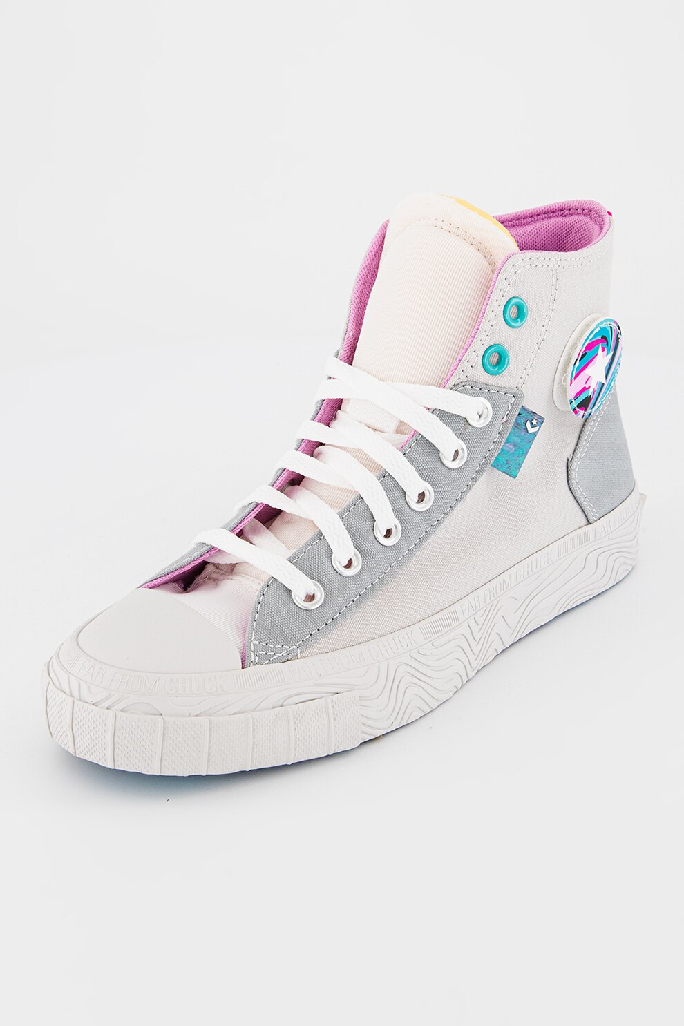 Converse, Tenisi unisex mid-high cu detalii contrastante Chuck Taylor ...