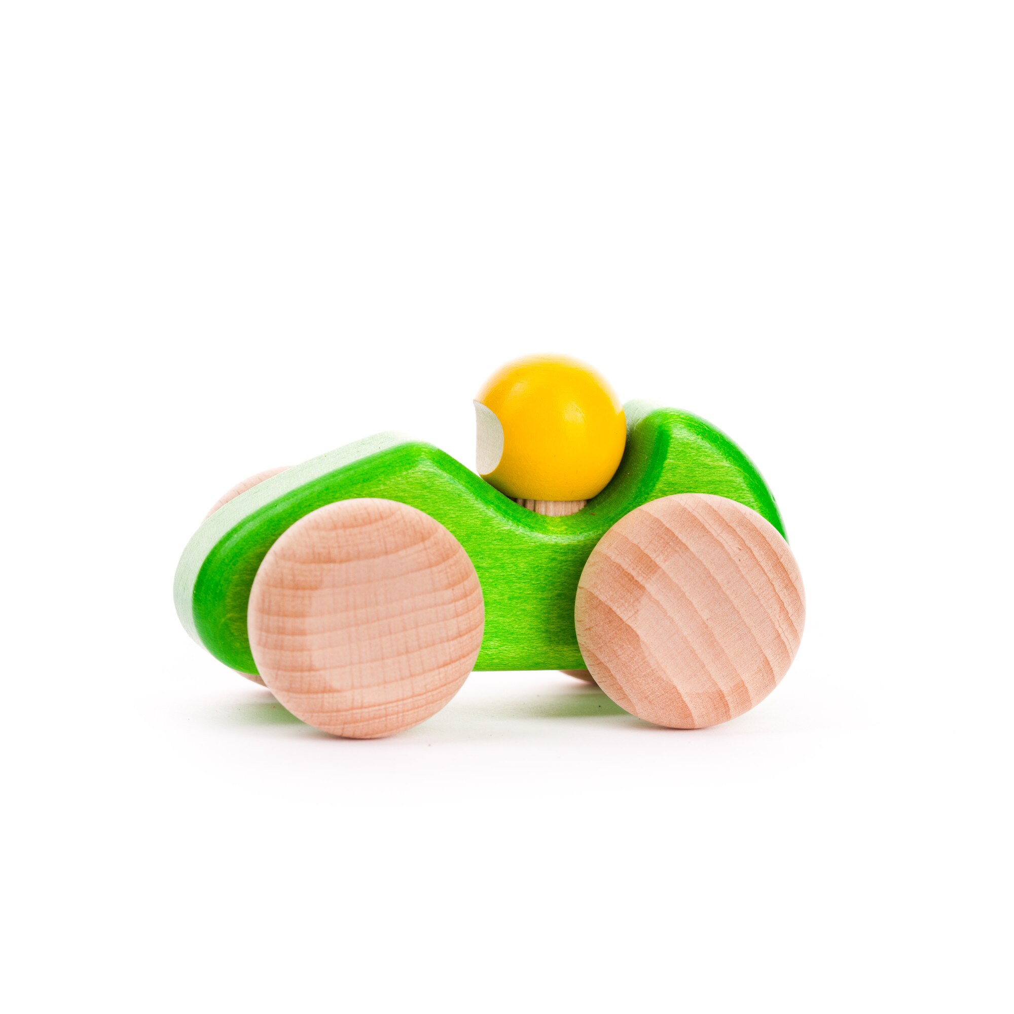 Masinuta de curse pentru bebelusi, Bajo, Lemn, Verde, 18 luni+ - eMAG.ro