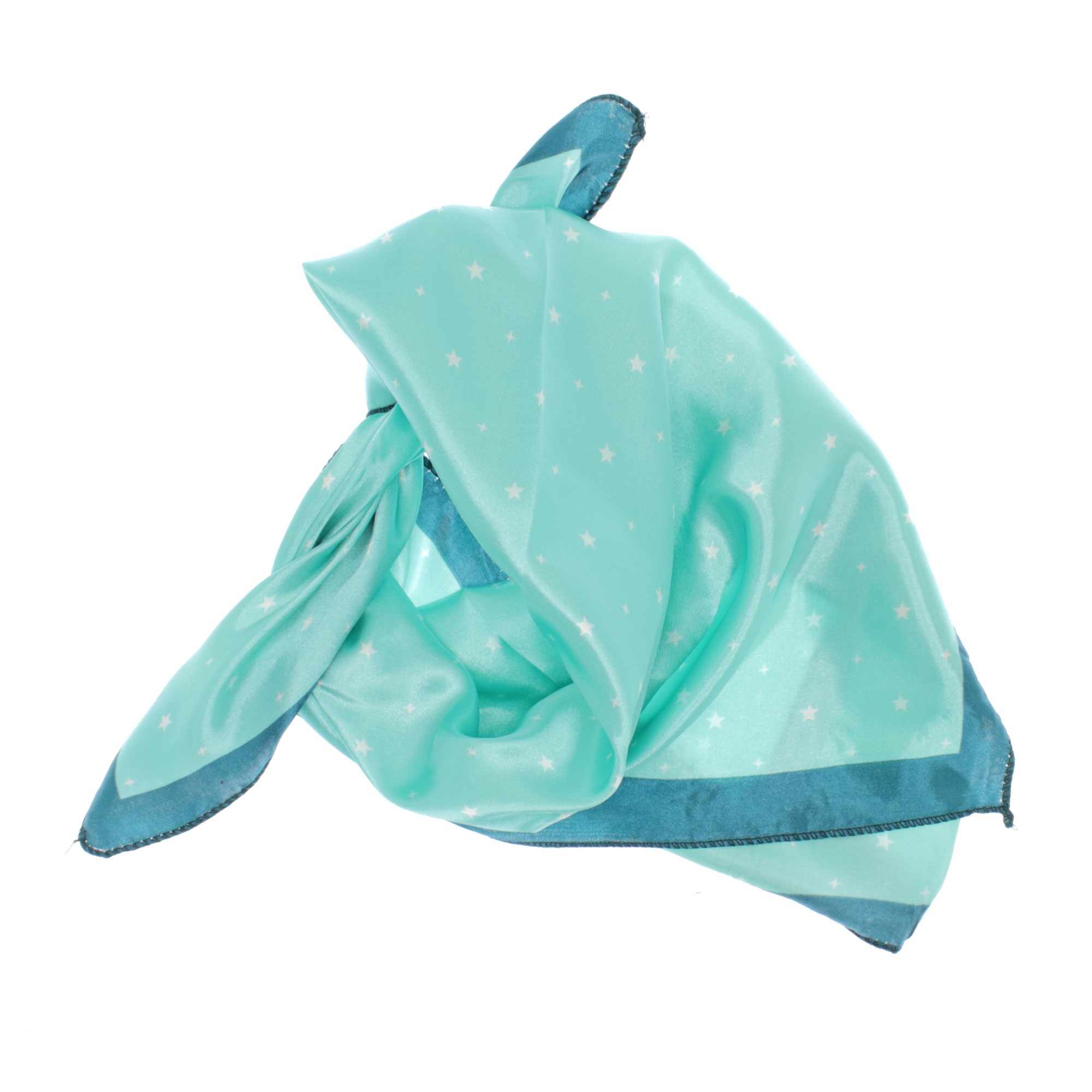 Batic de dama, 50x50 cm, Buticcochet, imprimeu cu stelute, Turcoaz ...