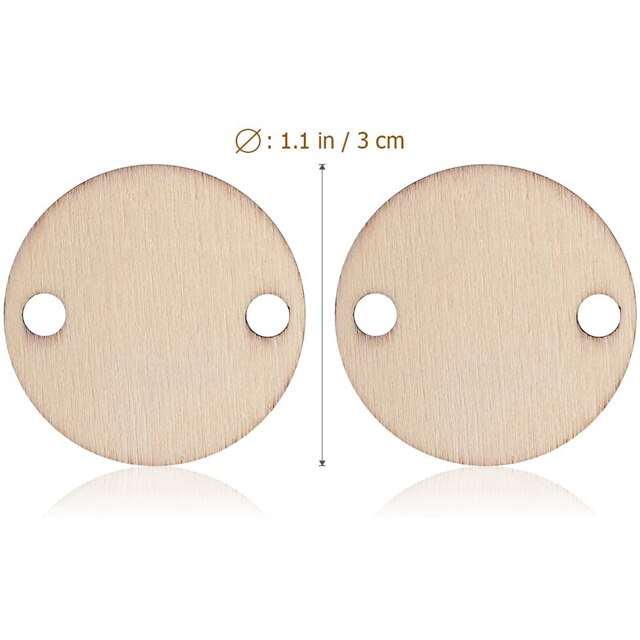 Set 45 cercuri lemn cu agatatori, maro, 3 cm inaltime - eMAG.ro