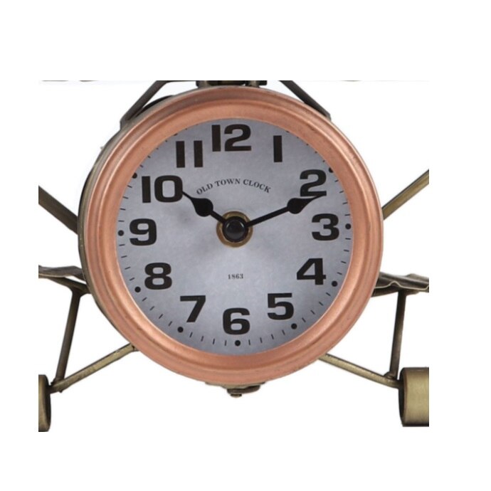 Ceas birou, analog, model avion, metal, 35 x 21 x 14 cm - eMAG.ro