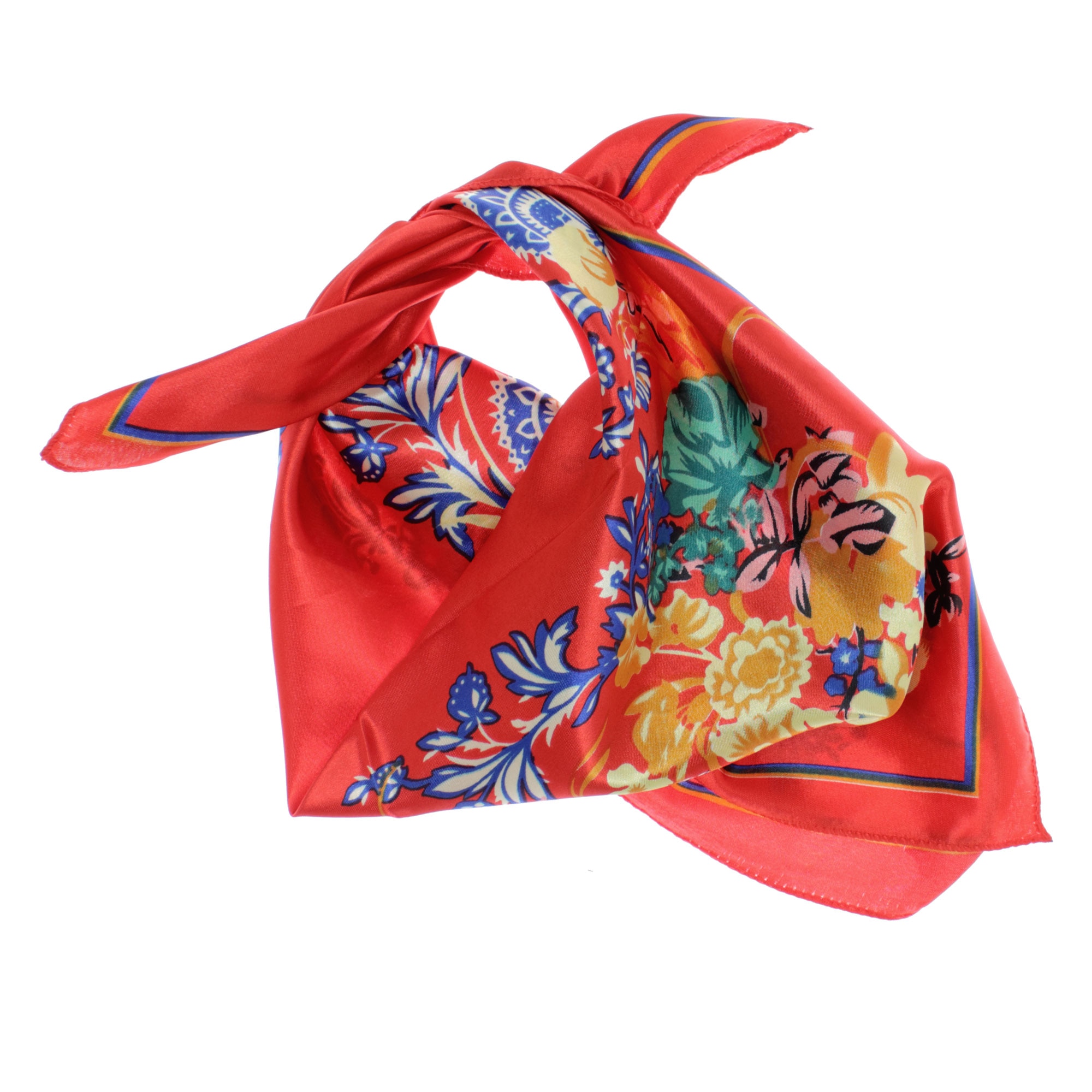 Batic de dama, 50x50 cm, Buticcochet, cu imprimeu floral, Rosu - ES1161 ...