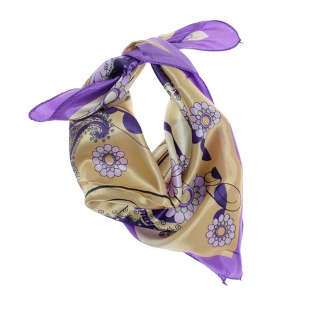 Batic de dama, 50x50 cm, Buticcochet, cu imprimeu floral stilizat, Mov ...