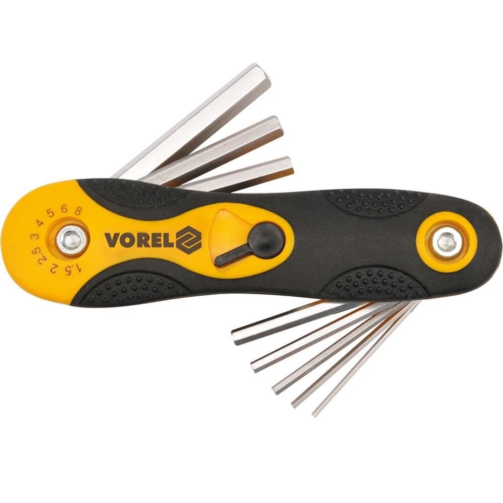 Set chei imbus hexagonal Vorel 56506, dimensiuni 1.5-8 mm, 8 buc, Cr-V ...