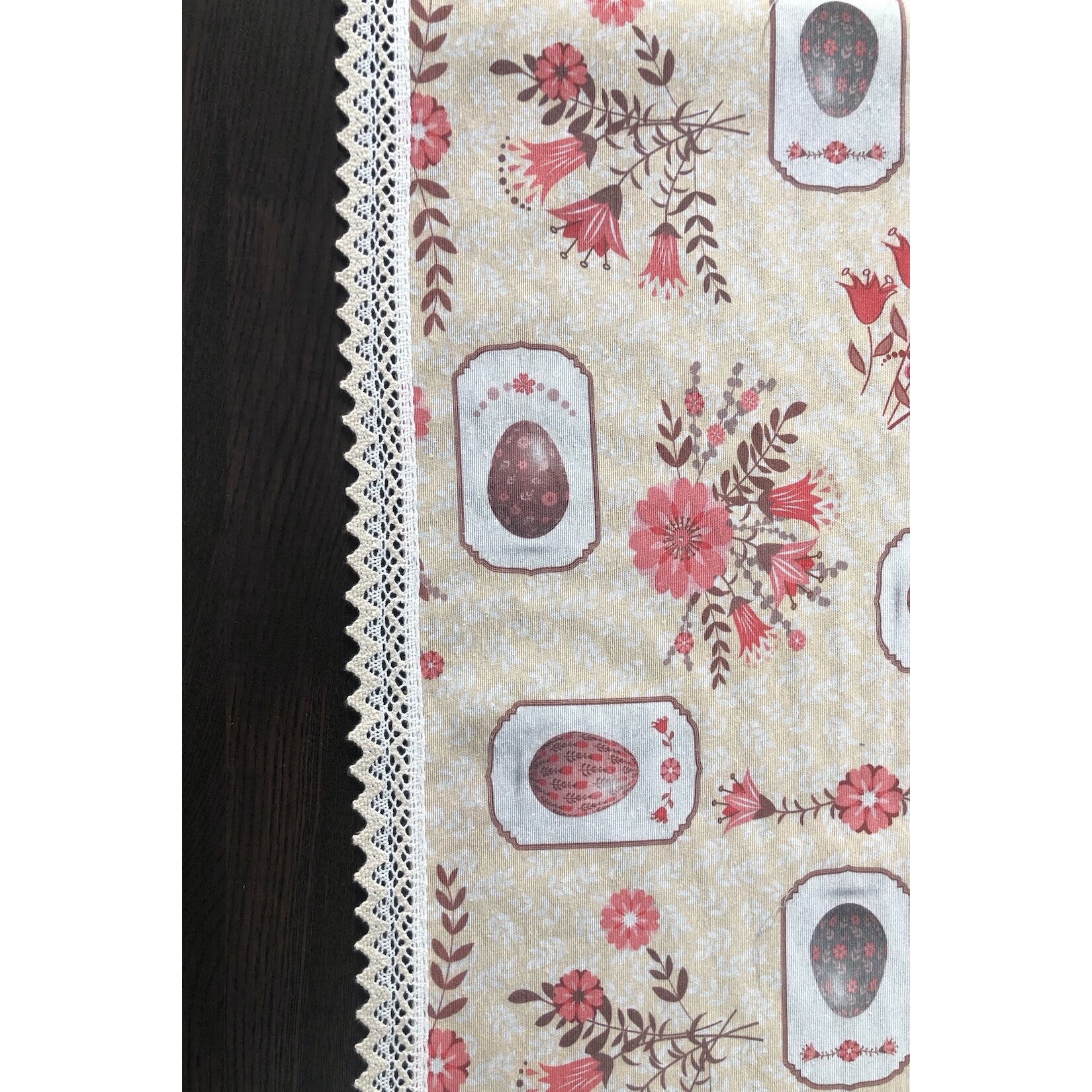 Fata de masa, Traversa model de Paste, crem elegant, 35 x 180 cm - eMAG.ro