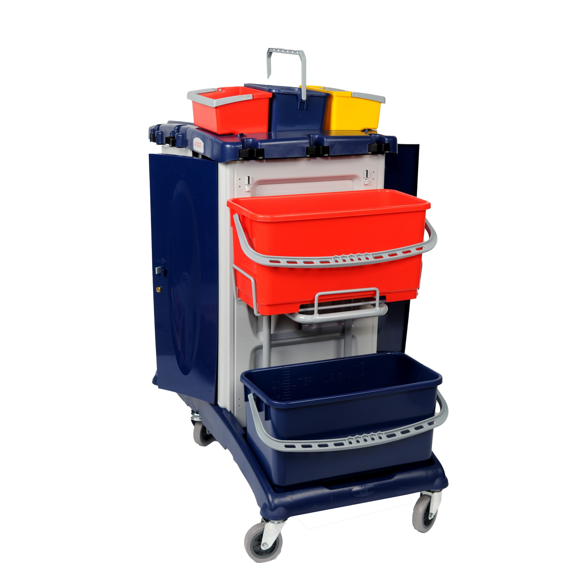 Carucior multifunctional pentru curatenie, din plastic, 110 x 56 x 105 ...