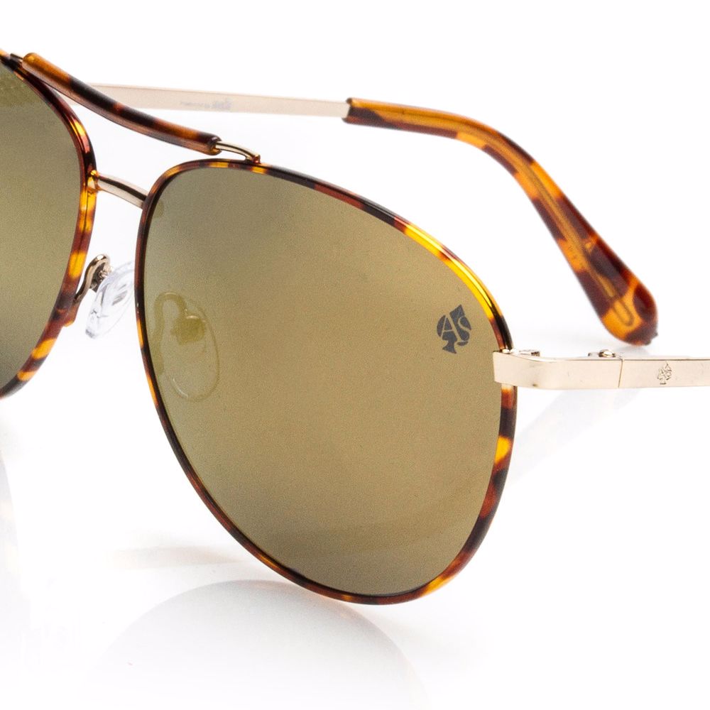 Ochelari de soare cu rama metalica tip Aviator, lentile polarizate ...