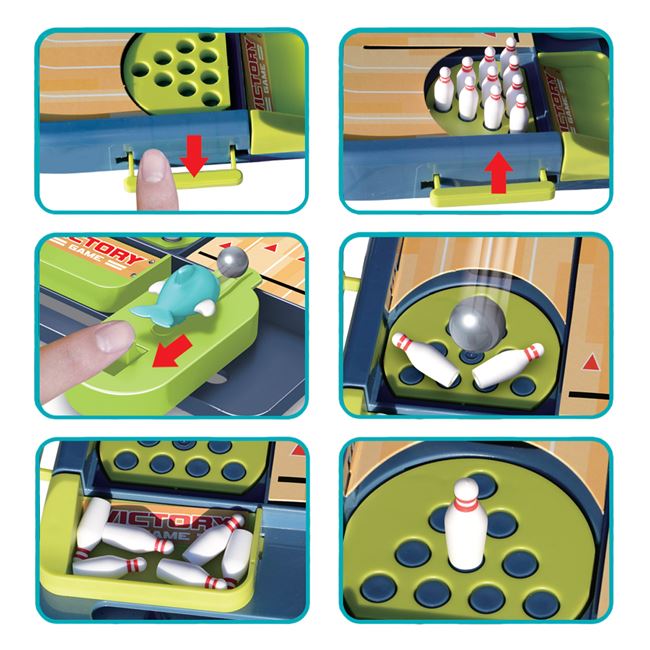 Joc de masa bowling, pentru copii, Interactiv, 6 Ani+, 24x15cm - eMAG.ro