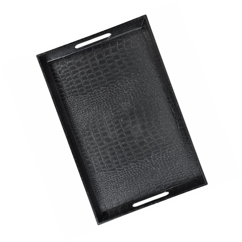Tava servire, 38 x 25 x 2 cm, Negru - eMAG.ro