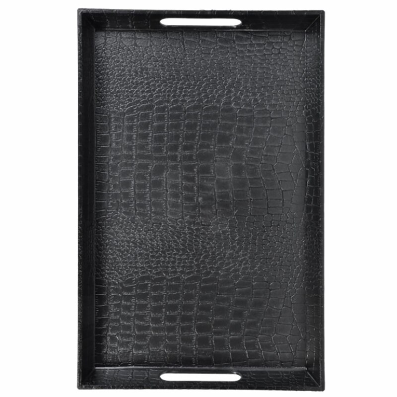 Tava servire, 38 x 25 x 2 cm, Negru - eMAG.ro