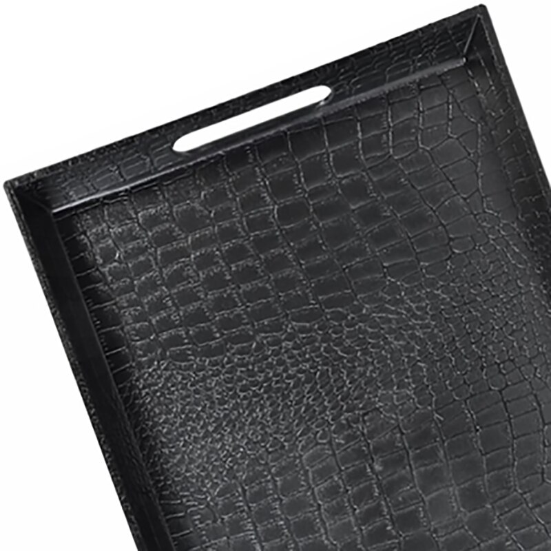 Tava servire, 38 x 25 x 2 cm, Negru - eMAG.ro