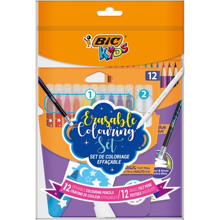 Set 12 bucati creioane colorate BIC Evolution Illusion, set 12 bucati ...