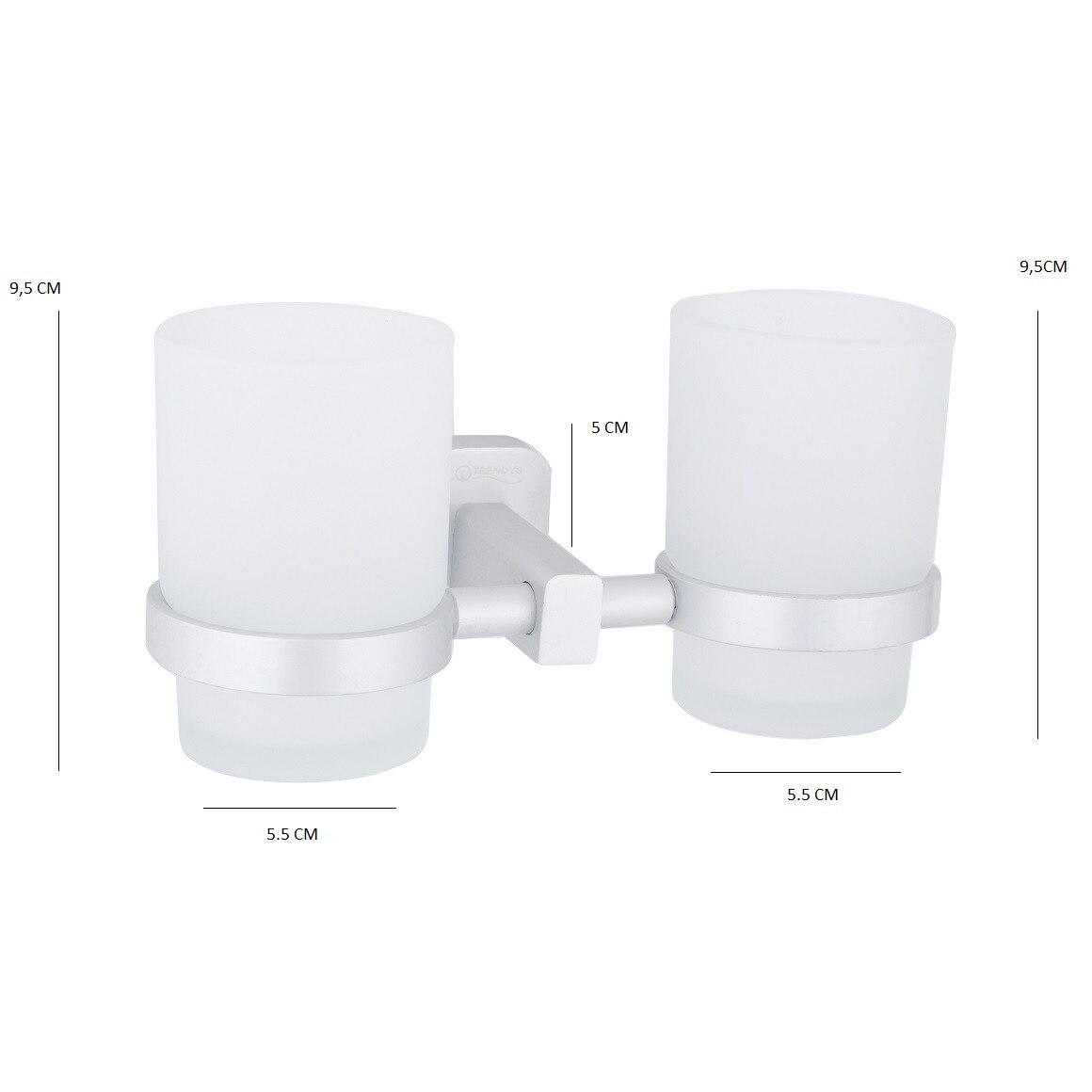 Suport pahar dublu gri mat - eMAG.ro