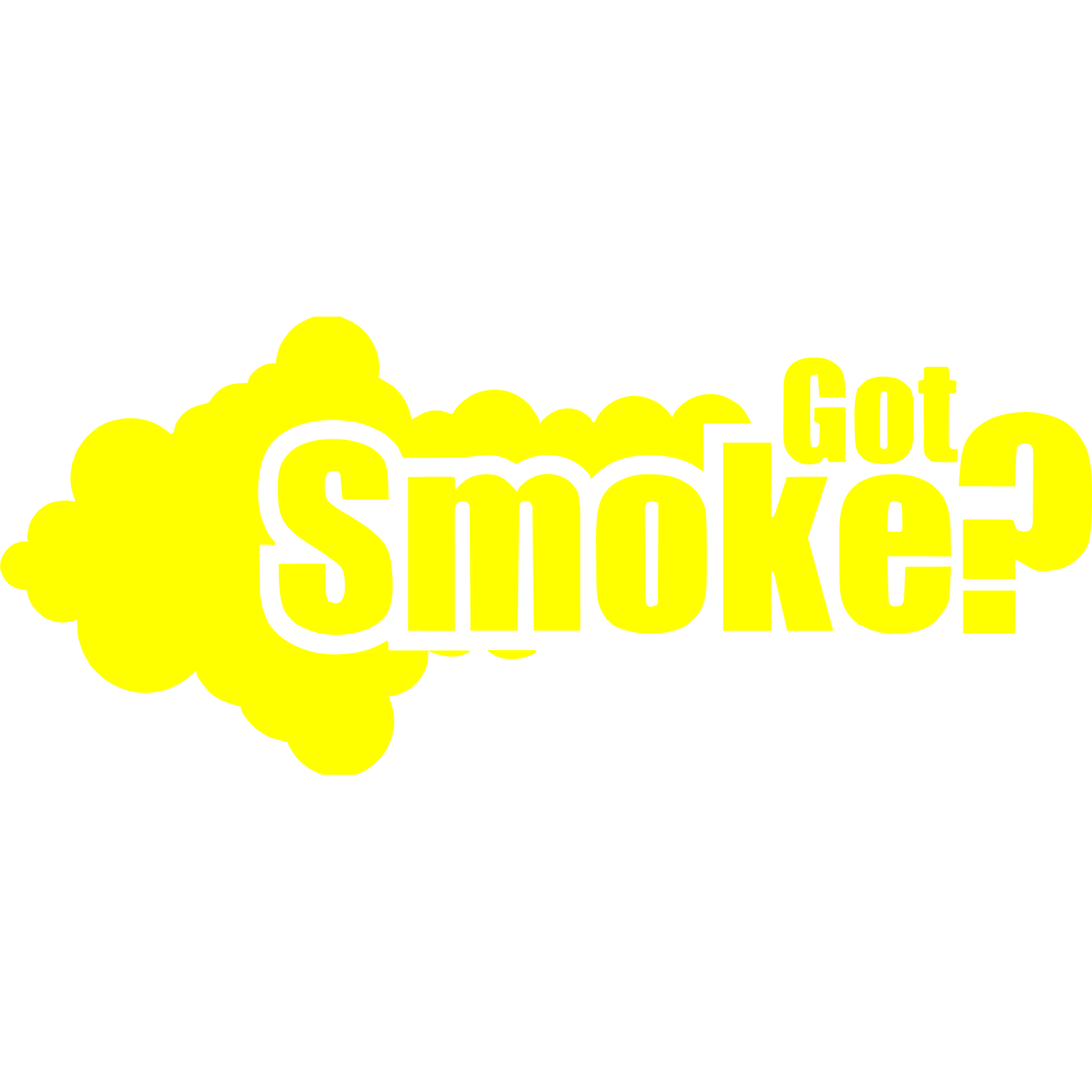 Стикер за кола "Got smoke", 17x7 см, Жълт - eMAG.bg