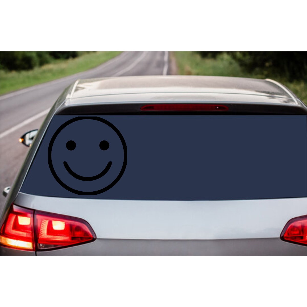 Sticker auto "Smiley'', 17x17 cm, Negru - eMAG.ro