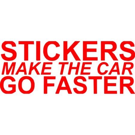 Sticker auto "Make the car go faster'', 17x6,5 cm, Rosu - eMAG.ro