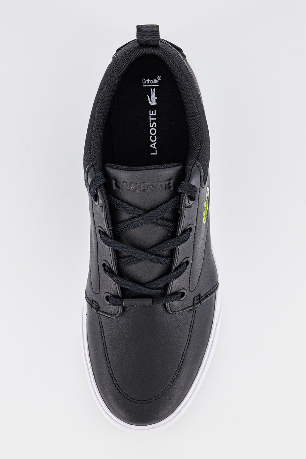 Lacoste, Pantofi sport low-top de piele si piele ecologica cu logo ...