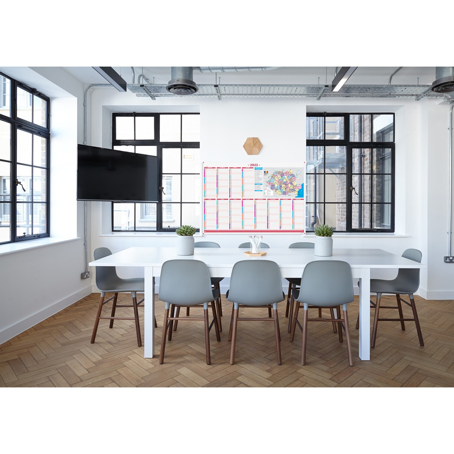 Calendar planner 2022 de perete, dimensiuni 1 x 0,7 metri cu harta ...