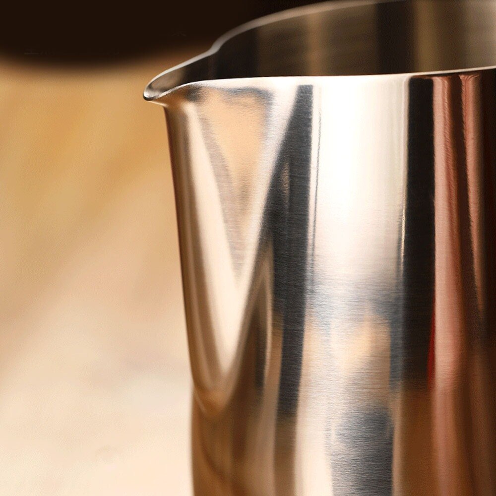 Cana din inox cu gradatie, awwaline®, latiera pentru spumare cu maner ...