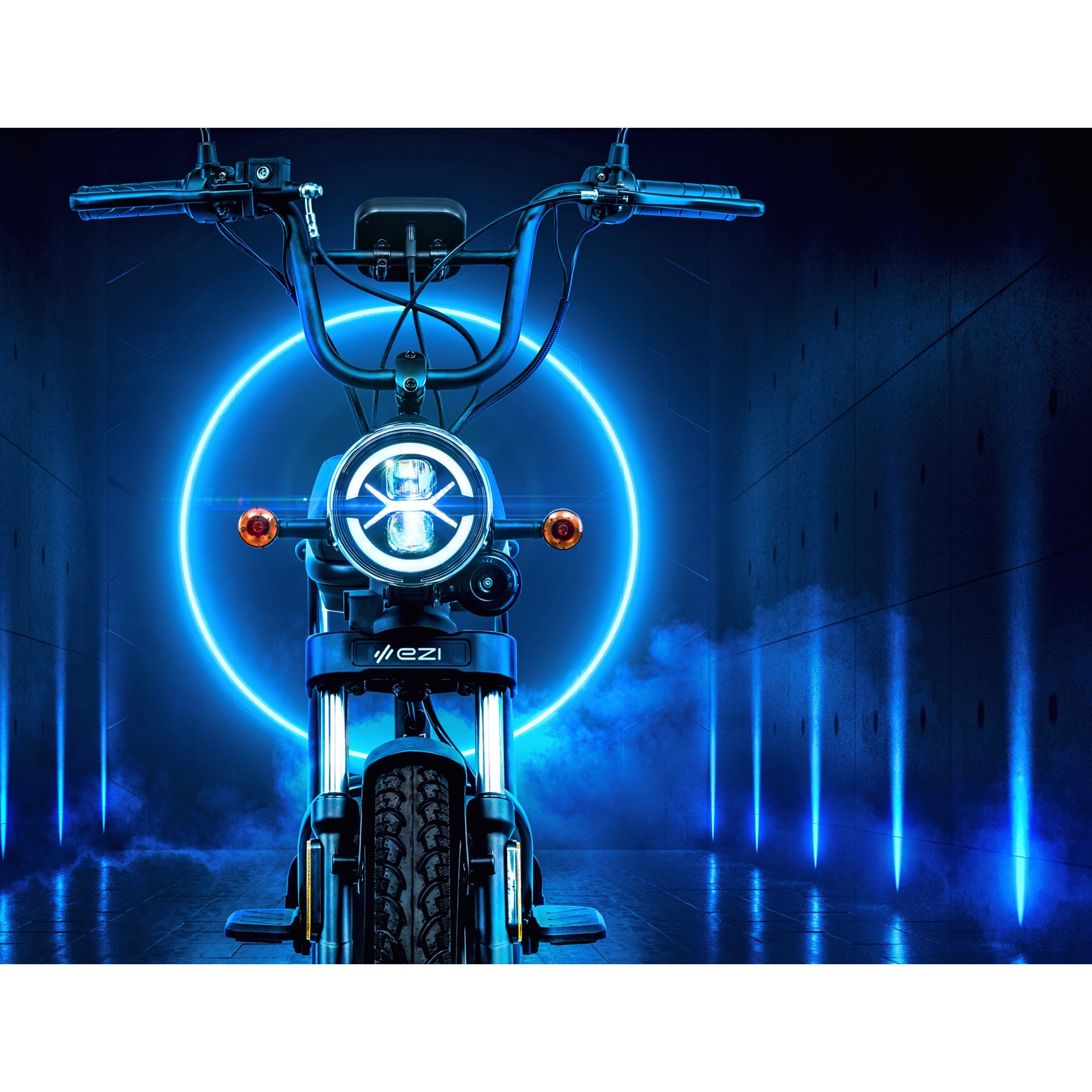 E-ZI Mini elektromos robogó 45km/h, fehér, 60 km hatótáv, Li-ion - eMAG.hu