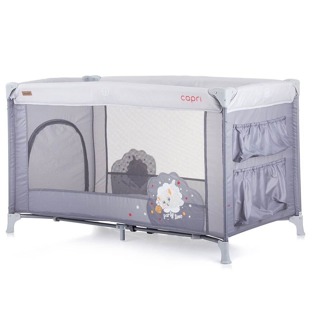Patut pliabil Chipolino Capri 125x65 cm platinum - eMAG.ro