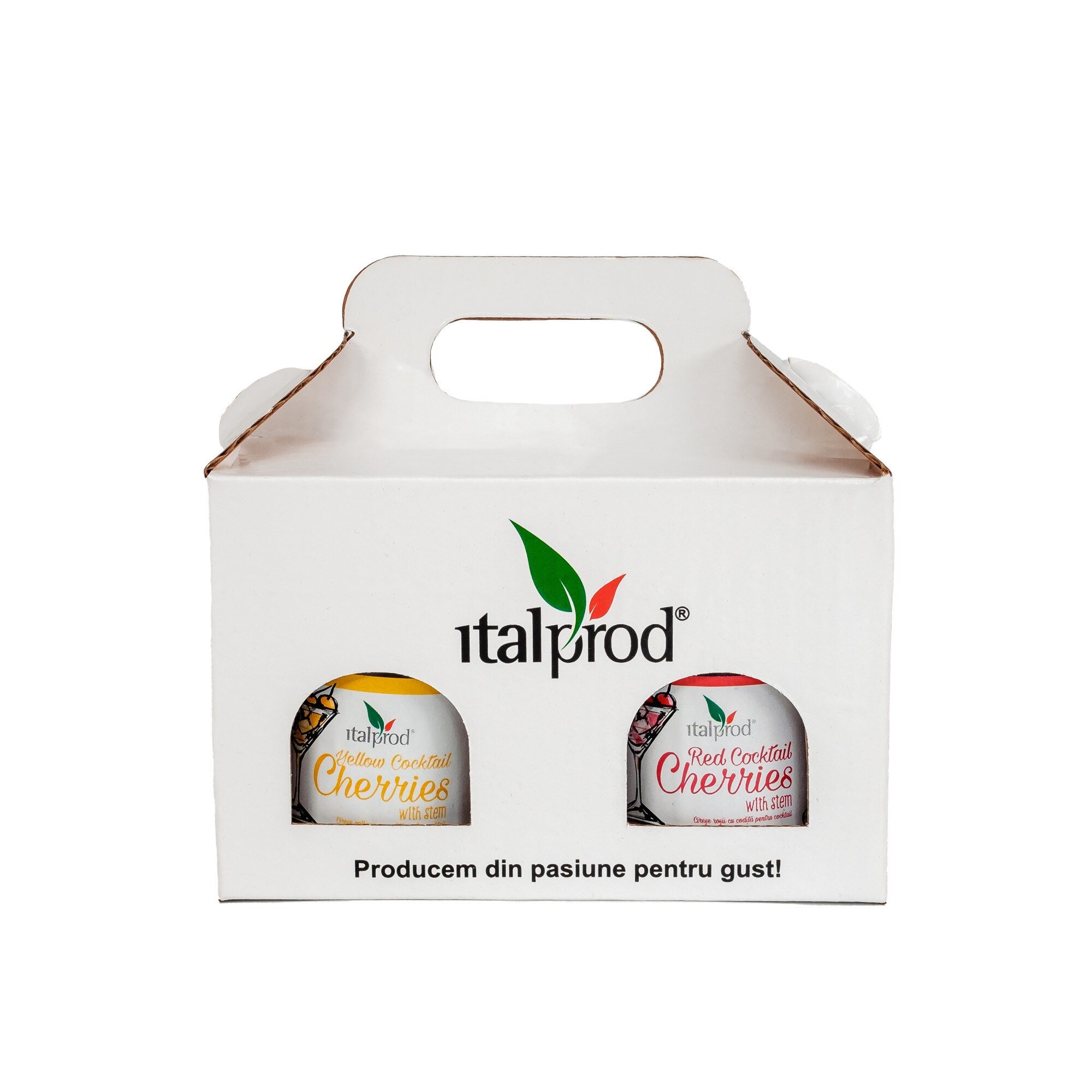 Set borcane Cirese Cocktail cu Codita Rosii la 212 ml si Galbene la 212 ...