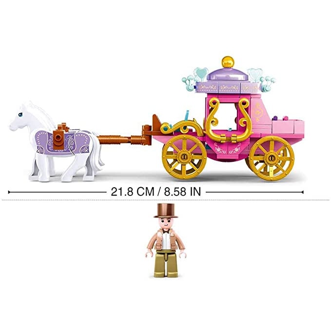 Set de constructie Trasura Printesa cu 2 cai, 139 piese - eMAG.ro