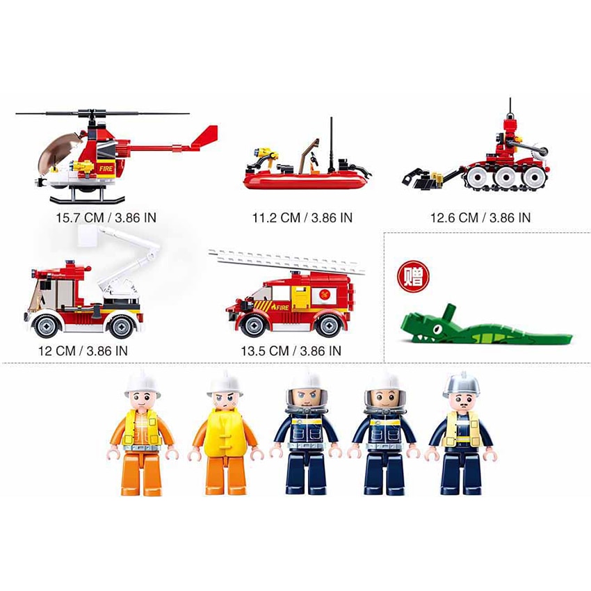 Set de constructie Echipa de Pompieri, 490 piese - eMAG.ro