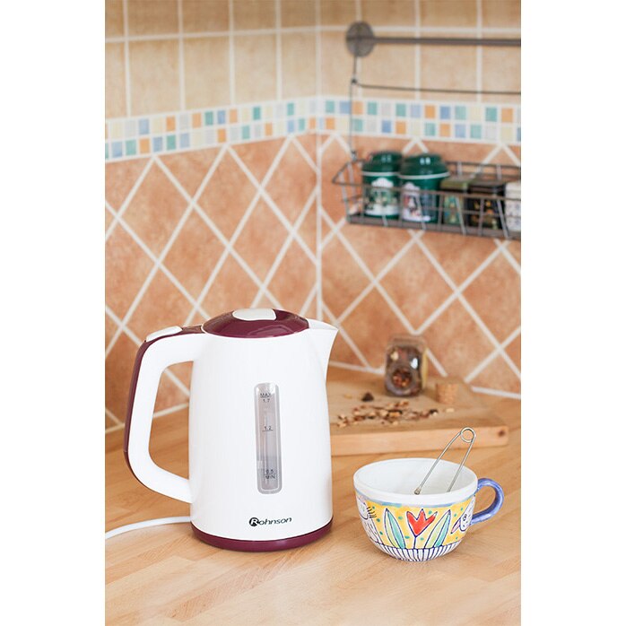 Fierbator Rohnson R769, 2200W, 1.7l, Filtru detasabil, baza 360°, Alb ...
