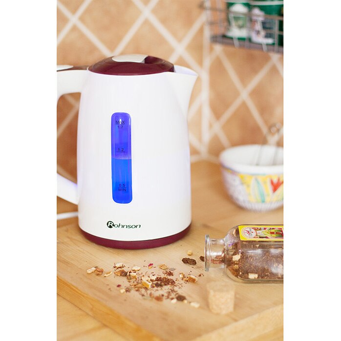 Fierbator Rohnson R769, 2200W, 1.7l, Filtru detasabil, baza 360°, Alb ...