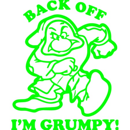 Sticker auto "Back off i'm grumpy'', 17x13 cm, Verde - eMAG.ro