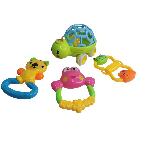 Set Jucarii Zornaitoare si Masinuta Forma Broscuta cu Buton pentru ...