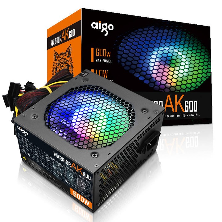 Sursa pentru computer darkFlash AK600, RGB, 600W, Negru - eMAG.ro