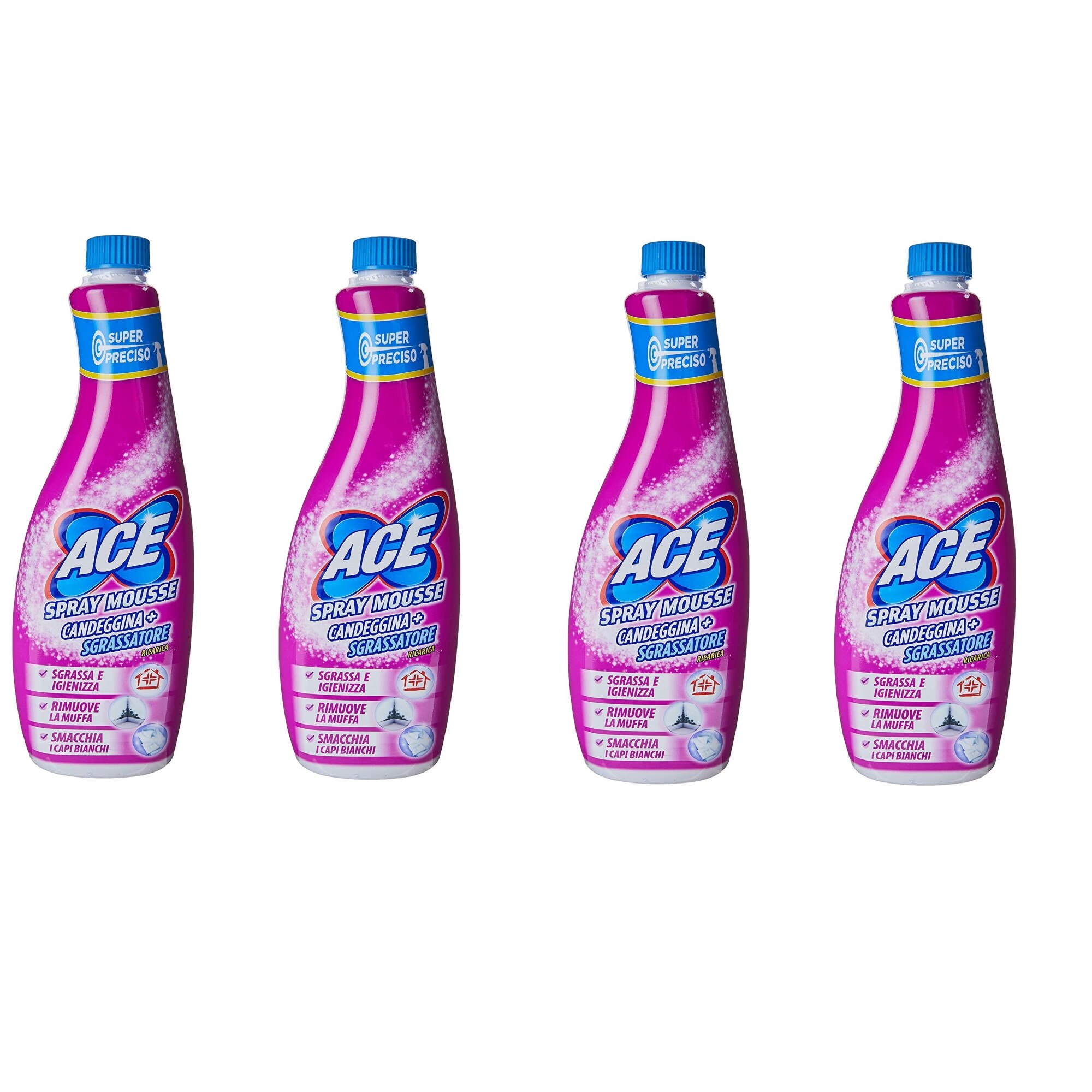 Set 4 rezerve inalbitor si degresant, Ace, 2600 ml - eMAG.ro