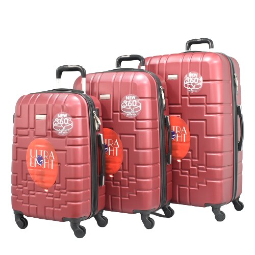 Set trolere, Perfect line, ABS, 80/31/52 cm, Bordeaux - eMAG.ro