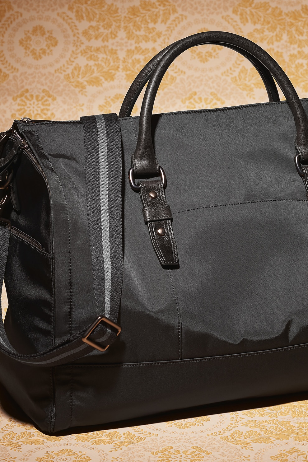 Fossil, Geanta duffle cu detaliu logo Dillon, Negru - eMAG.ro