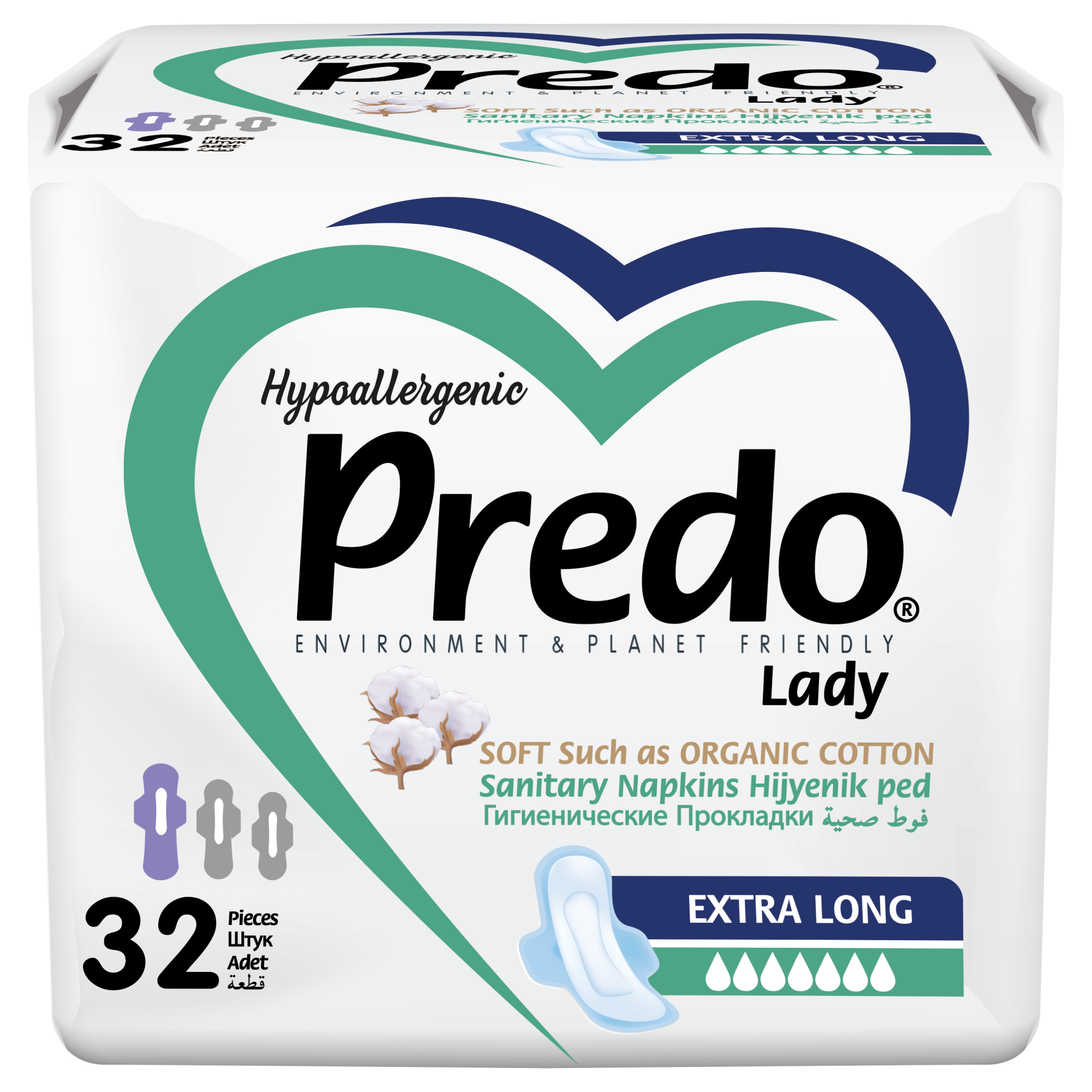Set Absorbante Predo Lady, 7 picaturi, Hypoallergenic, Extra long, 32 ...