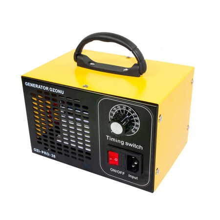 Generator de Ozon Profesional, 28g/h, 120W, Cronometru, culoare galben ...