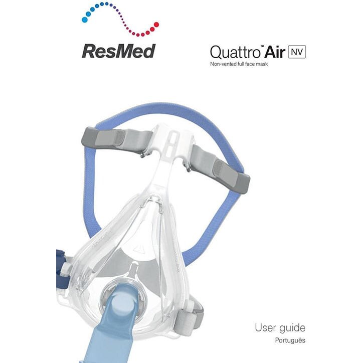 Masca CPAP QuattroTM Air NV Full Face Res Med, Gri/Albastru - eMAG.ro